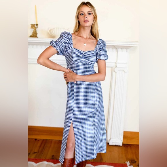 Emerson Fry | Dresses | Emerson Fry Gathered Sleeve Midi Dress Delfini ...